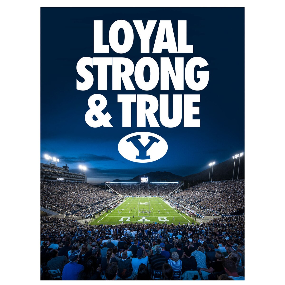 BYU Loyal Strong & True Stadium Gator Board Poster - 18" x 24"
