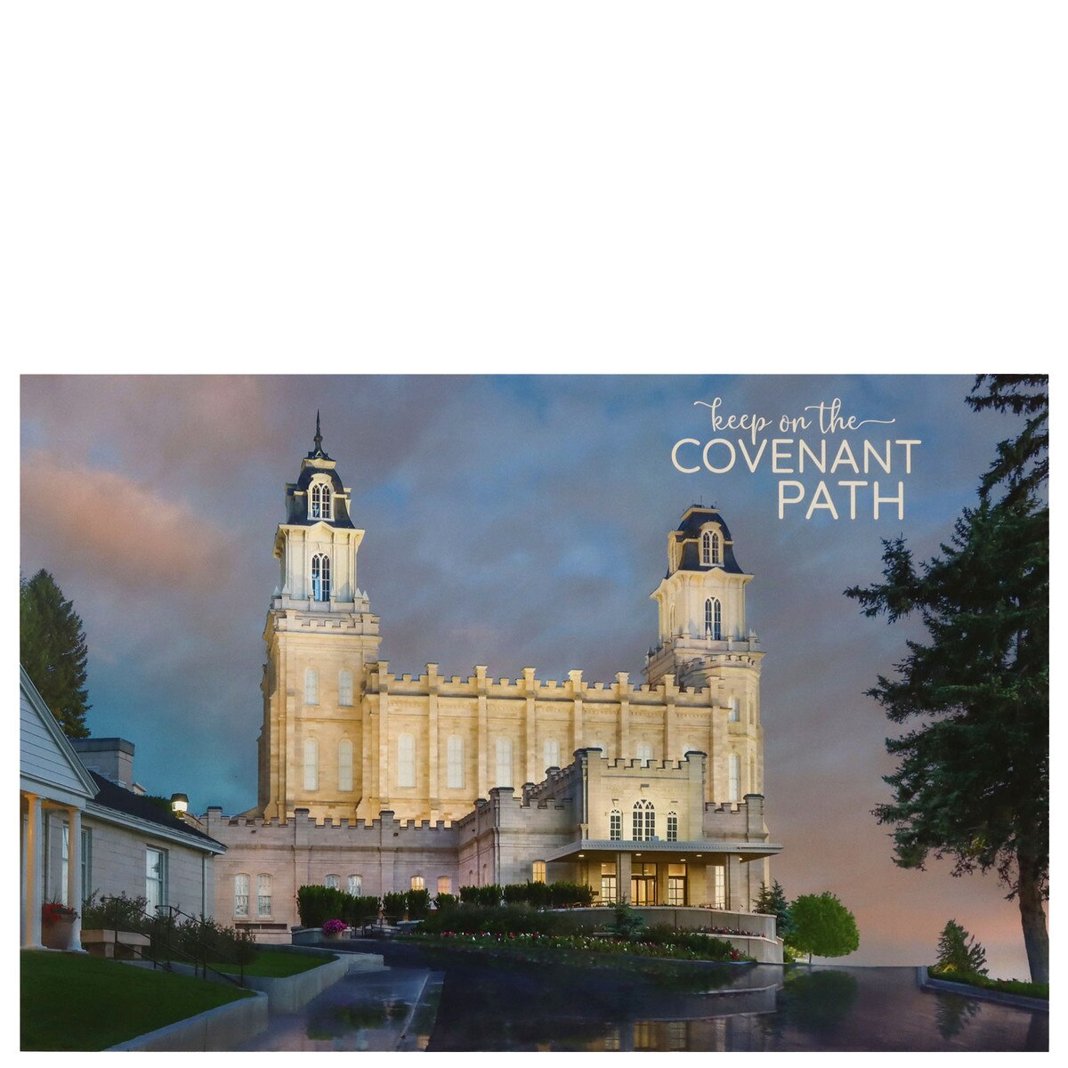 Repositionable Sticker Poster: Manti Temple by Robert Boyd - 12" x 18"
