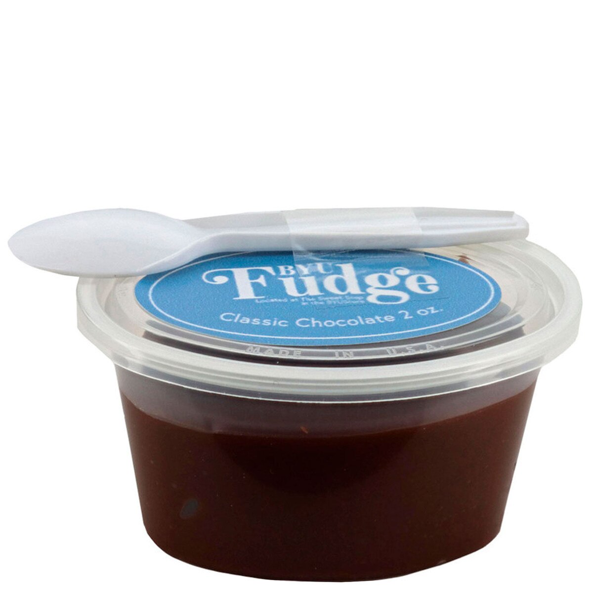 Classic Chocolate BYU Fudge - 2 Oz. Mini Tub