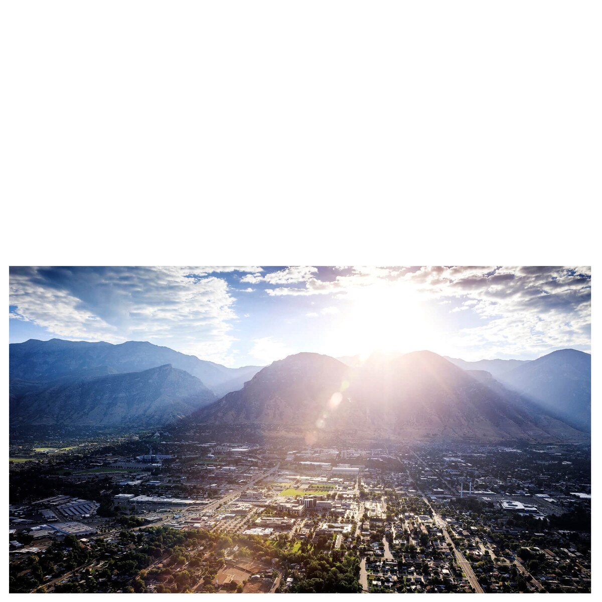 BYU Y Mountain Sunrise Campus Photography Print - 6" x 12"