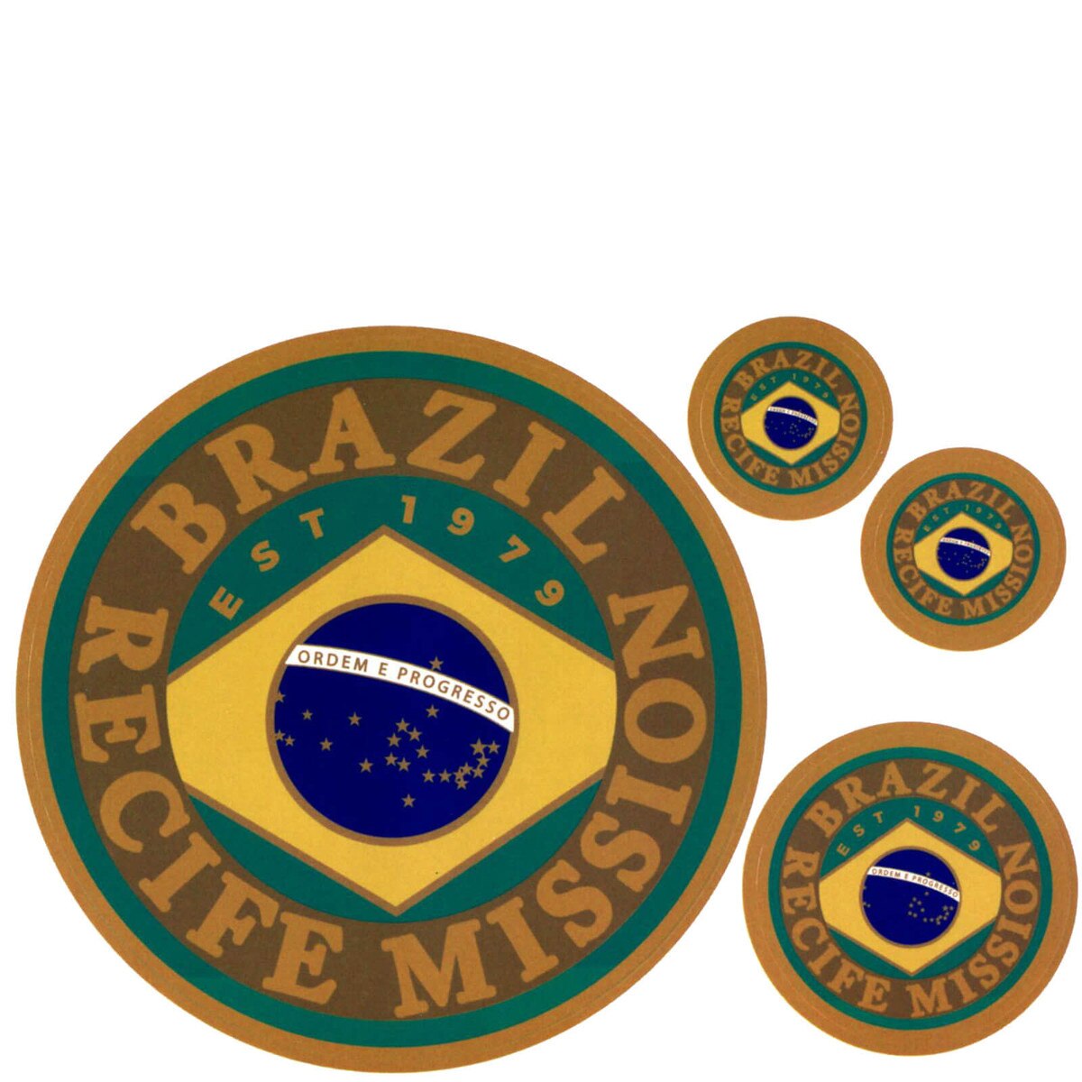 Brazil Recife Mission Decals - 4 Pack