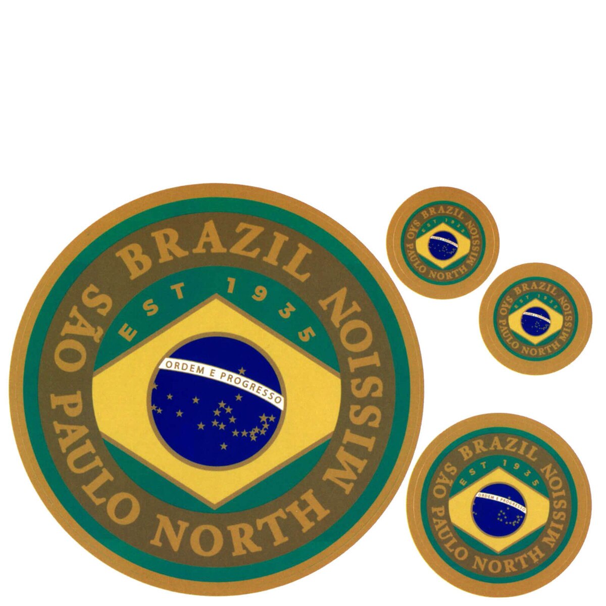 Brazil São Paulo North Mission Decals - 4 Pack