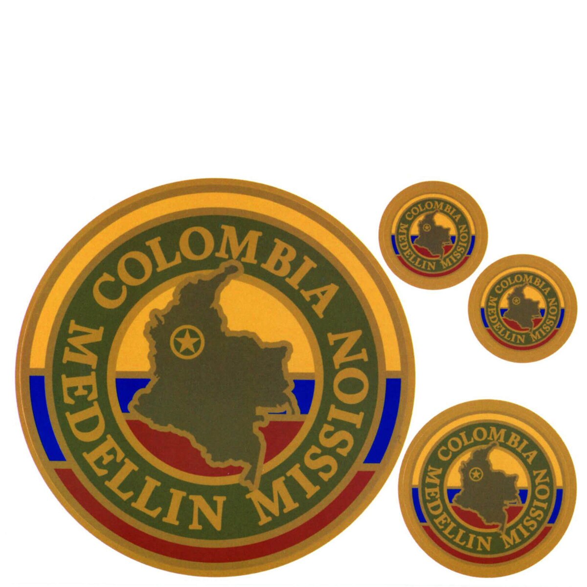 Colombia Medellin Mission Decals - 4 Pack