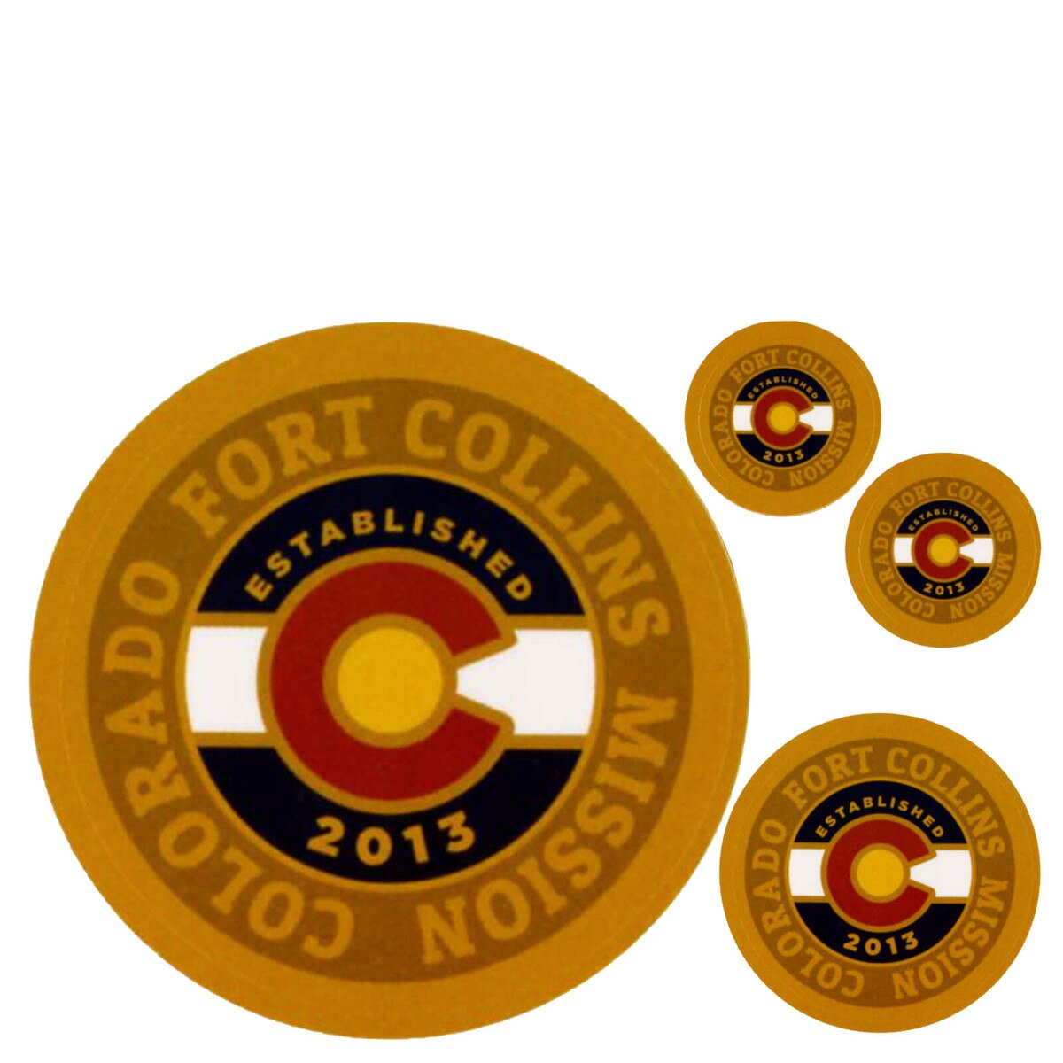 Colorado Fort Collins Mission Decals - 4 Pack