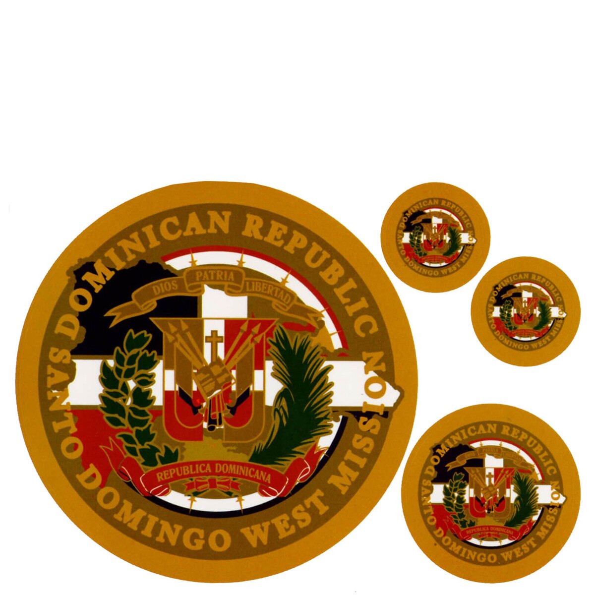 Dominican Republic Santo Domingo West Mission Decals - 4 Pack