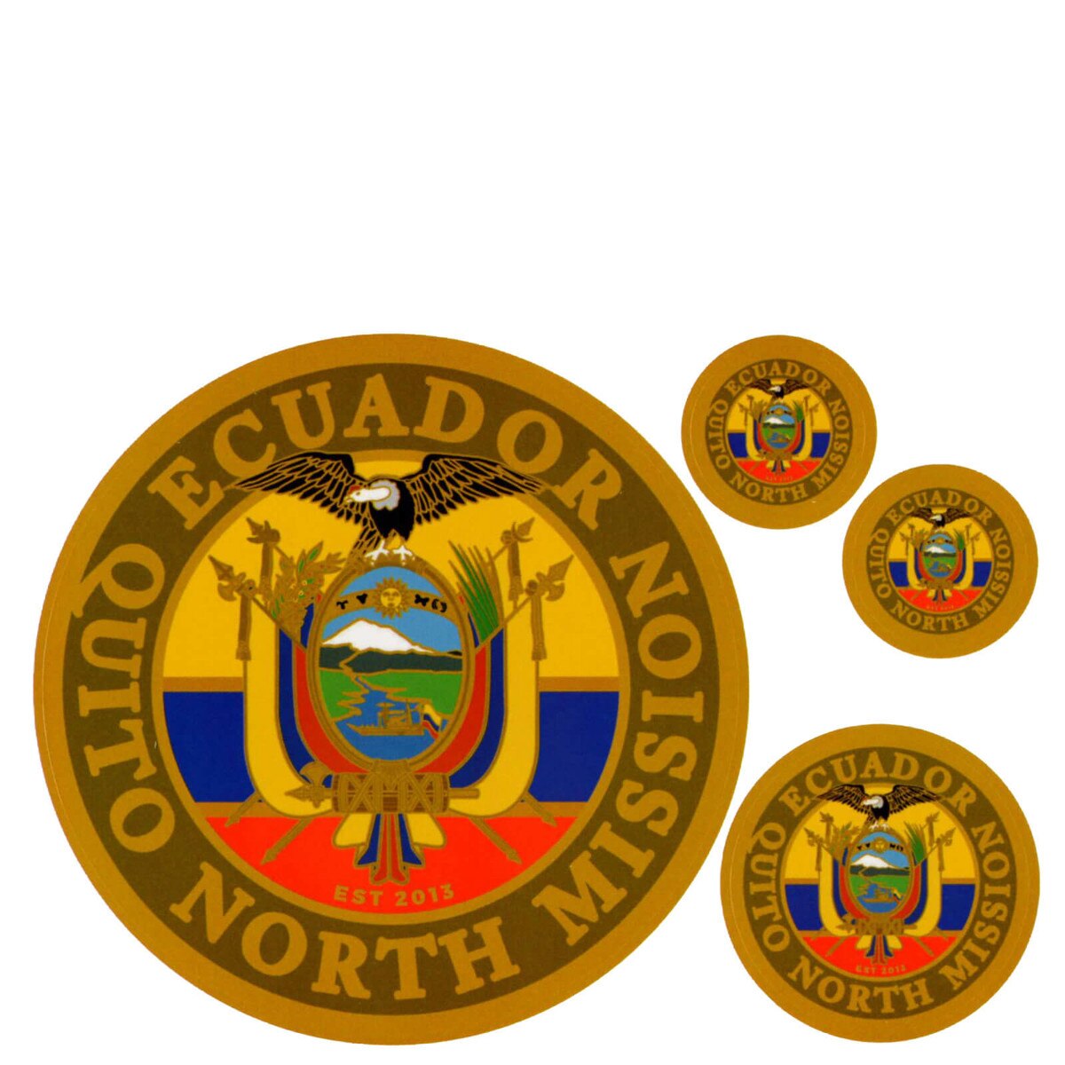 Ecuador Quito North Mission Decals - 4 Pack