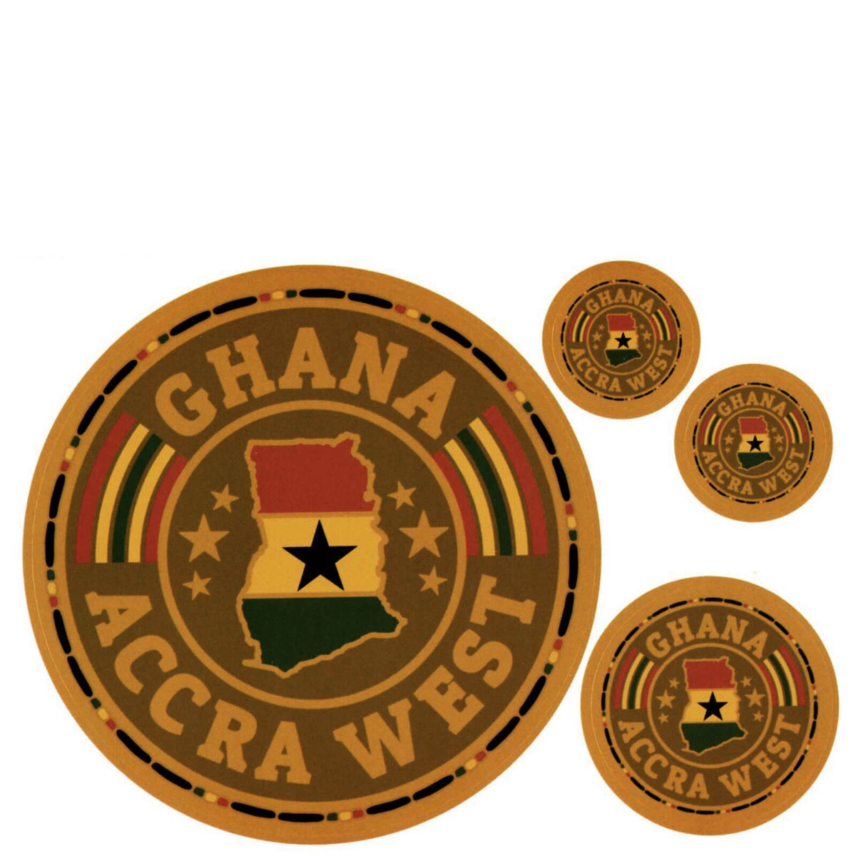Ghana Accra West Mission Decals - 4 Pack