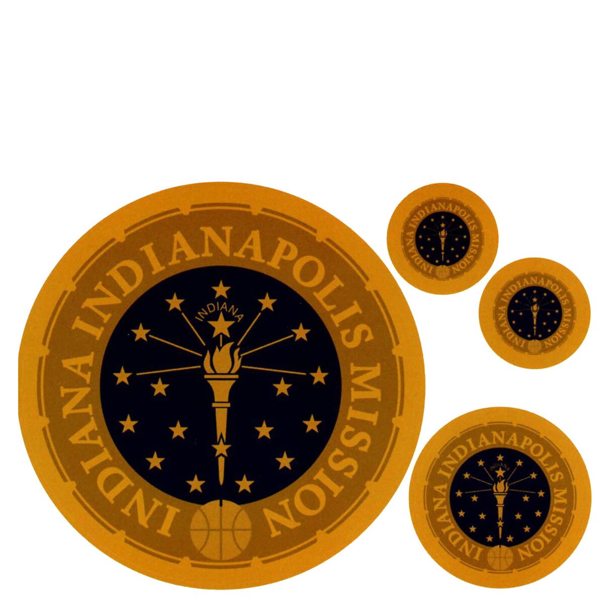 Indiana Indianapolis Mission Decals - 4 Pack