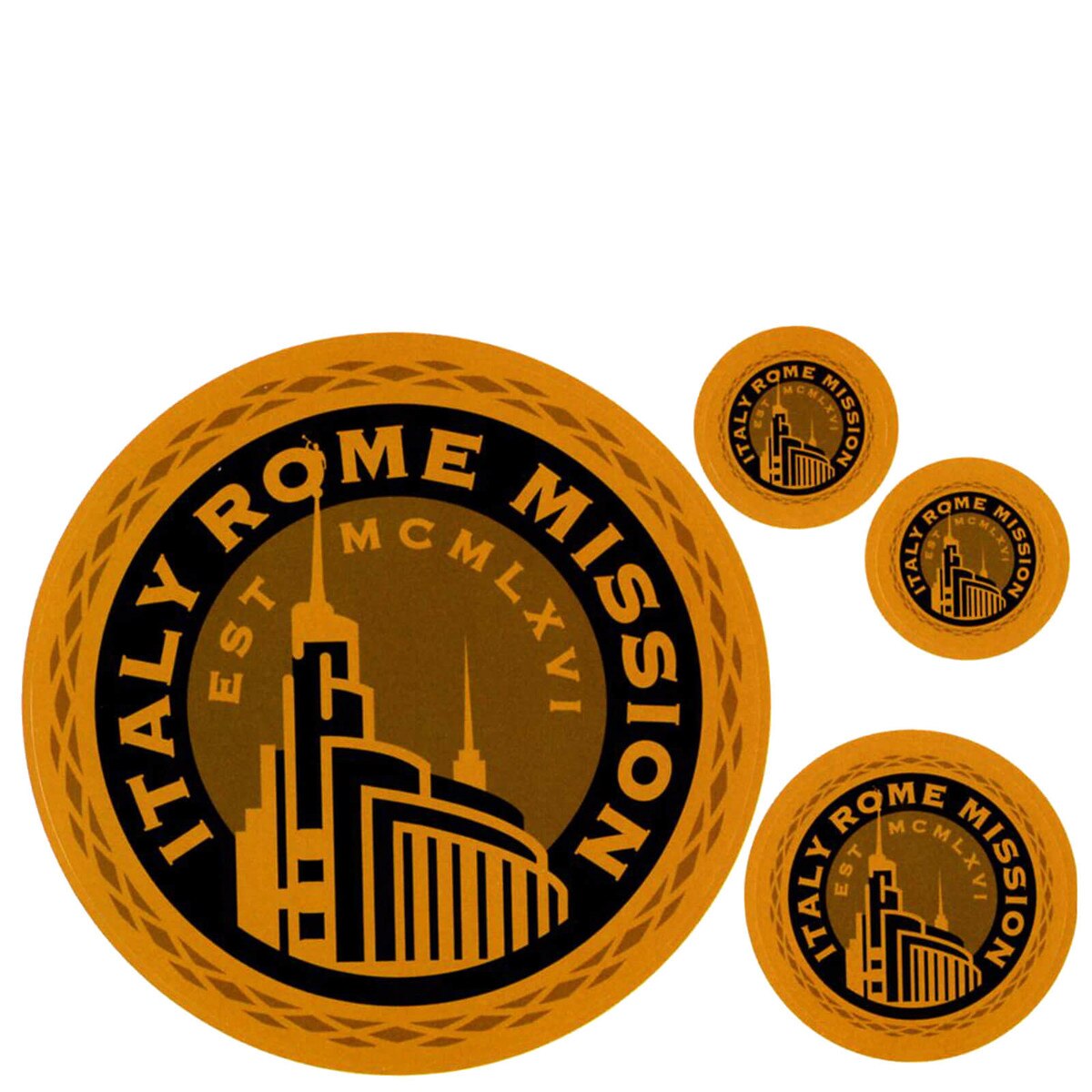 Italy Rome Mission Decals - 4 Pack