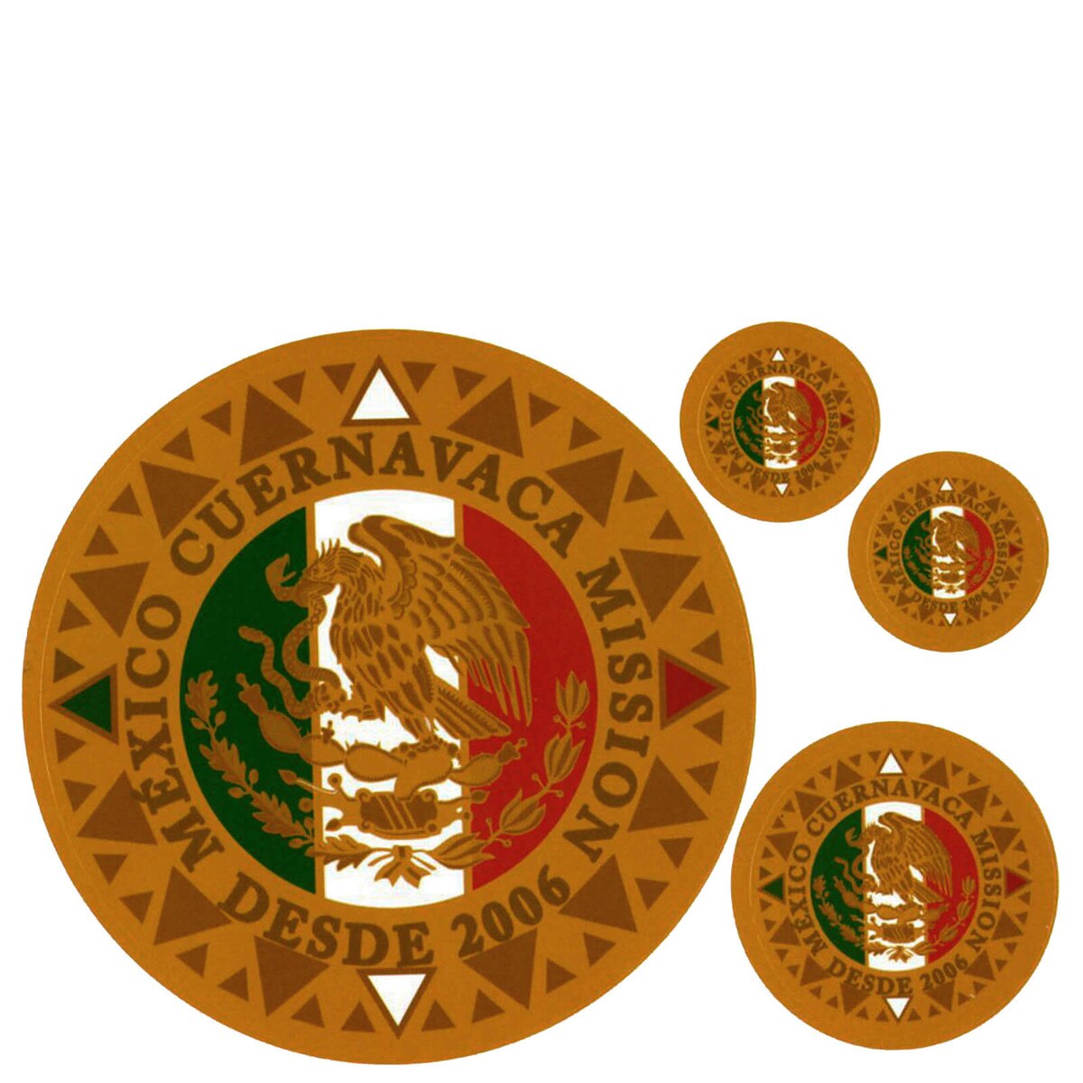 México Cuernavaca Mission Decals - 4 Pack