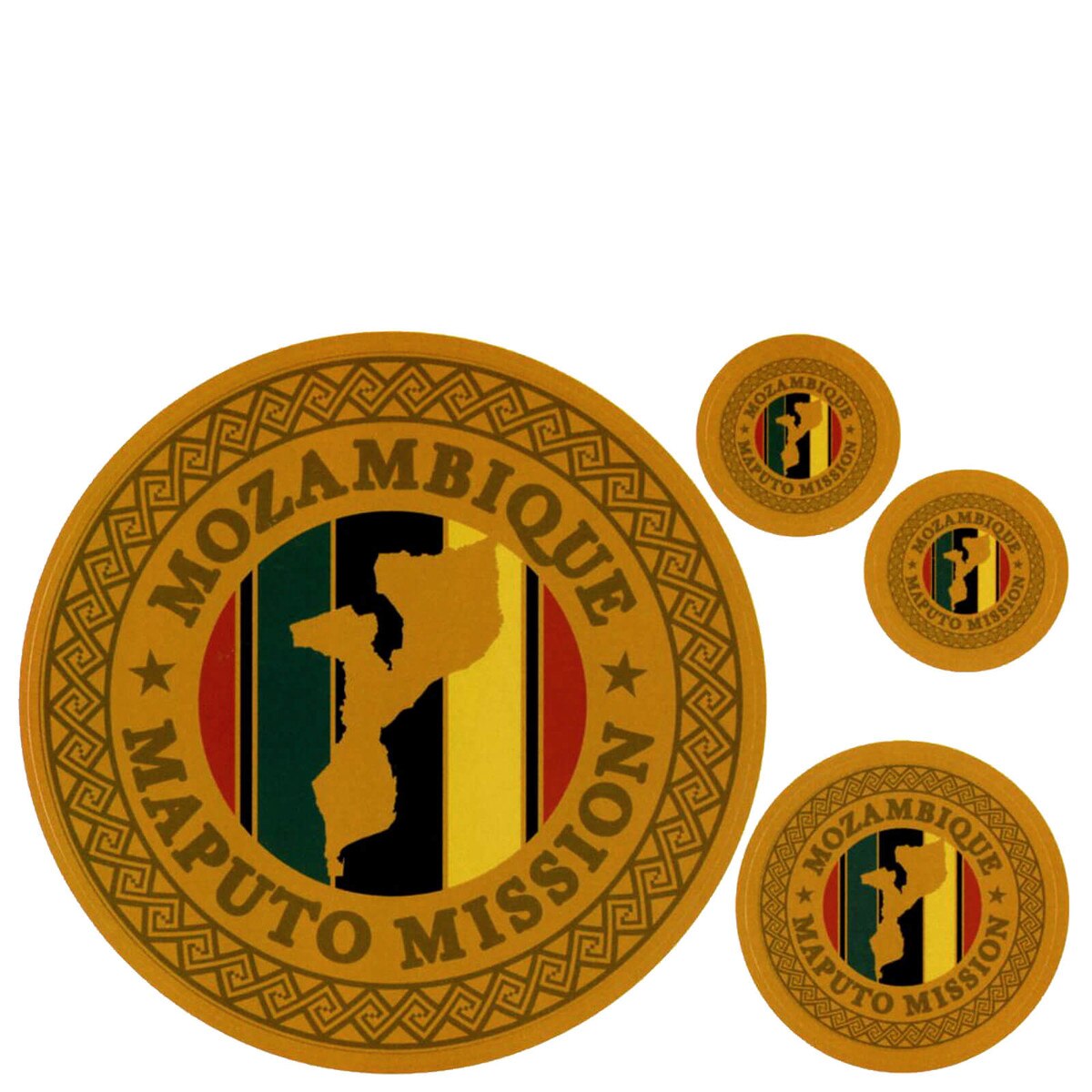 Mozambique Maputo Mission Decals - 4 Pack