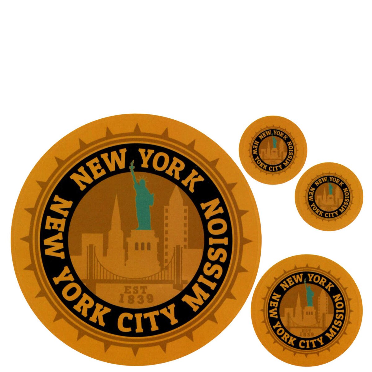 New York New York City Mission Decals - 4 Pack