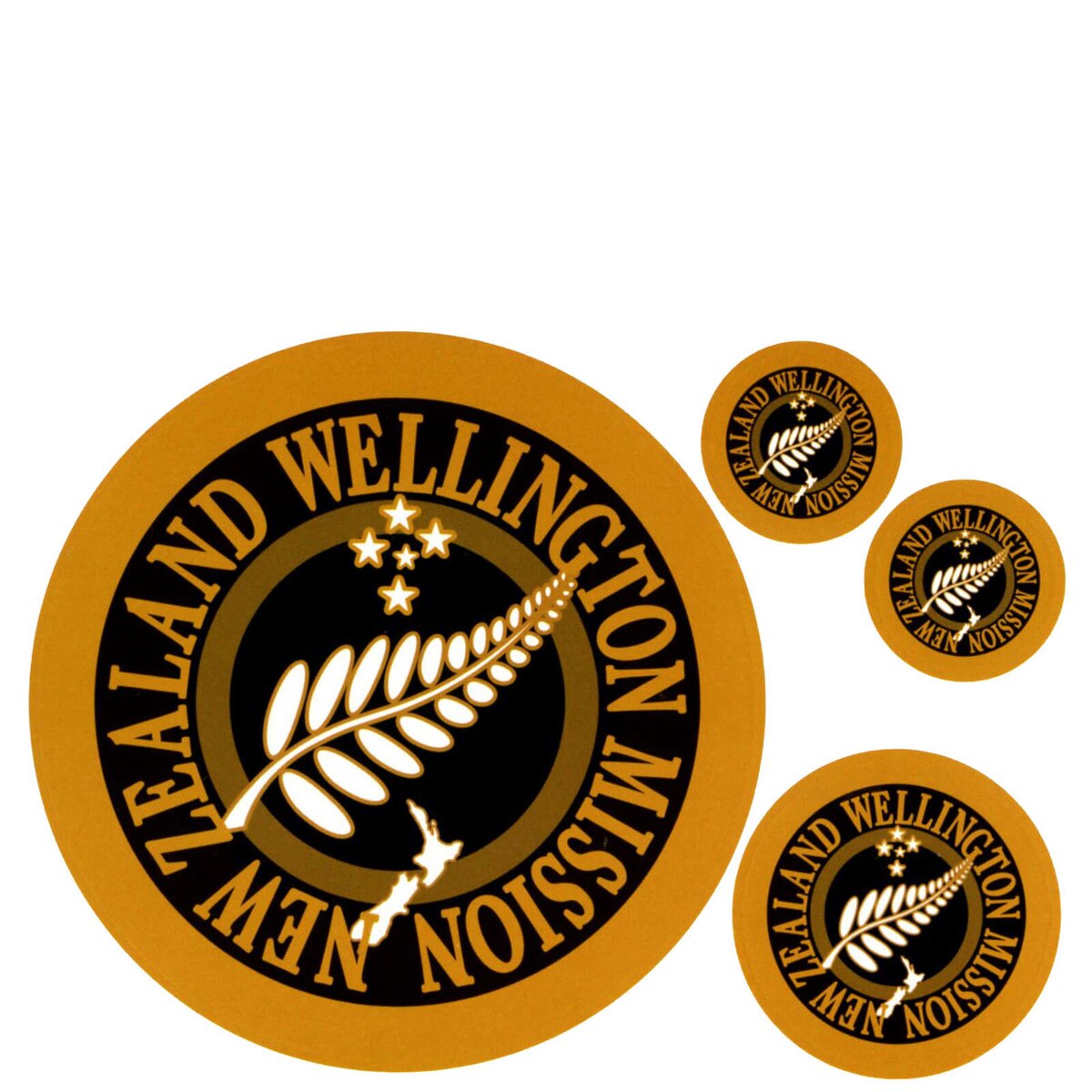 New Zealand Wellington Mission Decals - 4 Pack