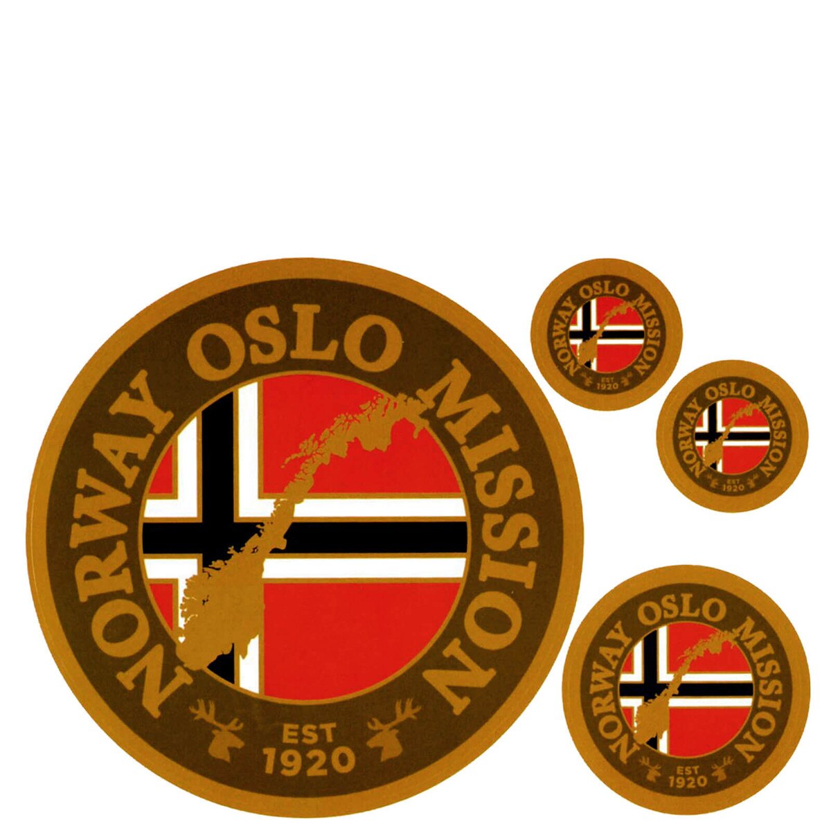Norway Oslo Mission Decals - 4 Pack