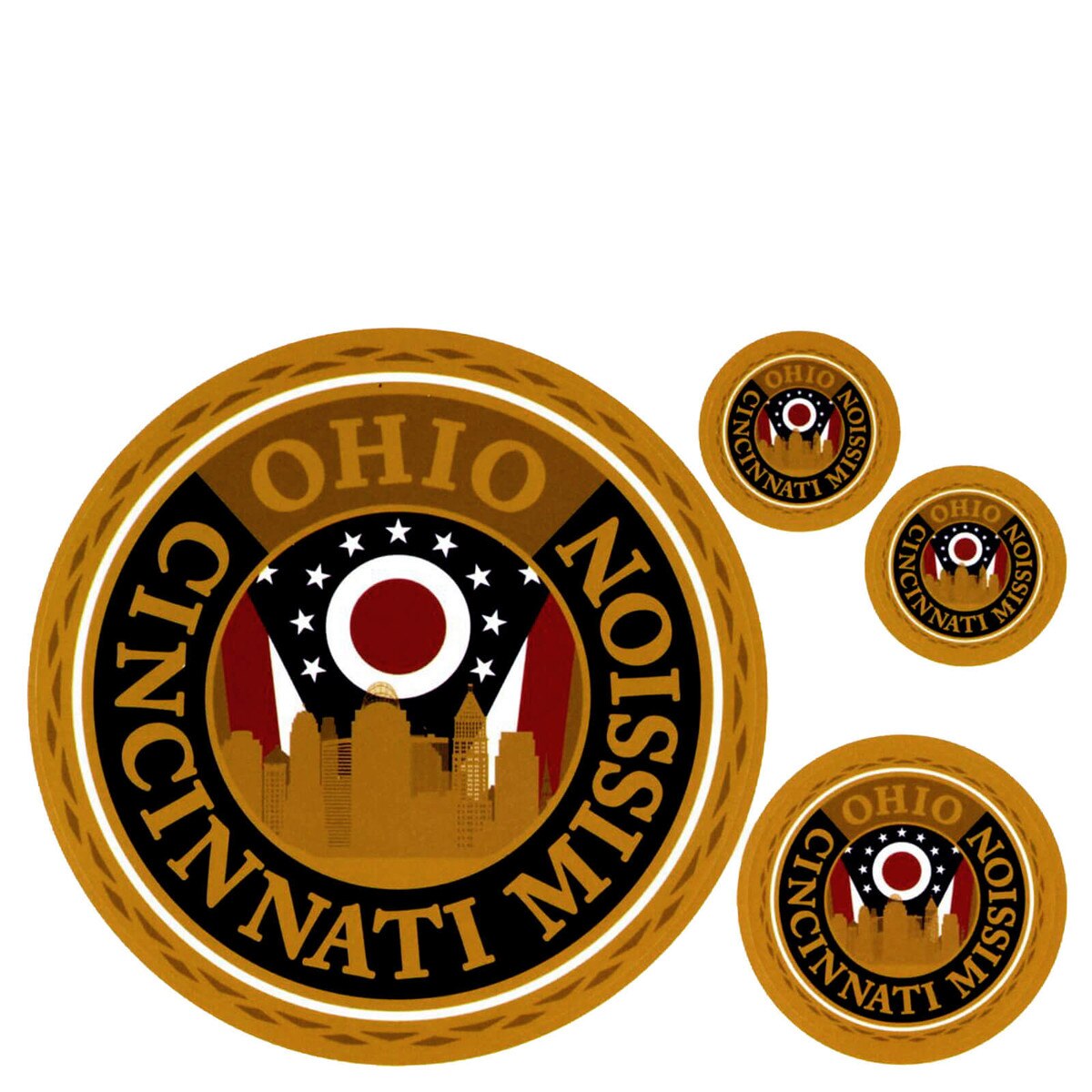 Ohio Cincinnati Mission Decals - 4 Pack