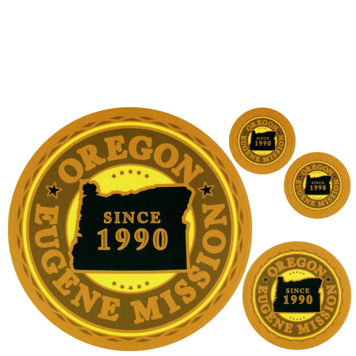 Oregon Eugene Mission Decals - 4 Pack