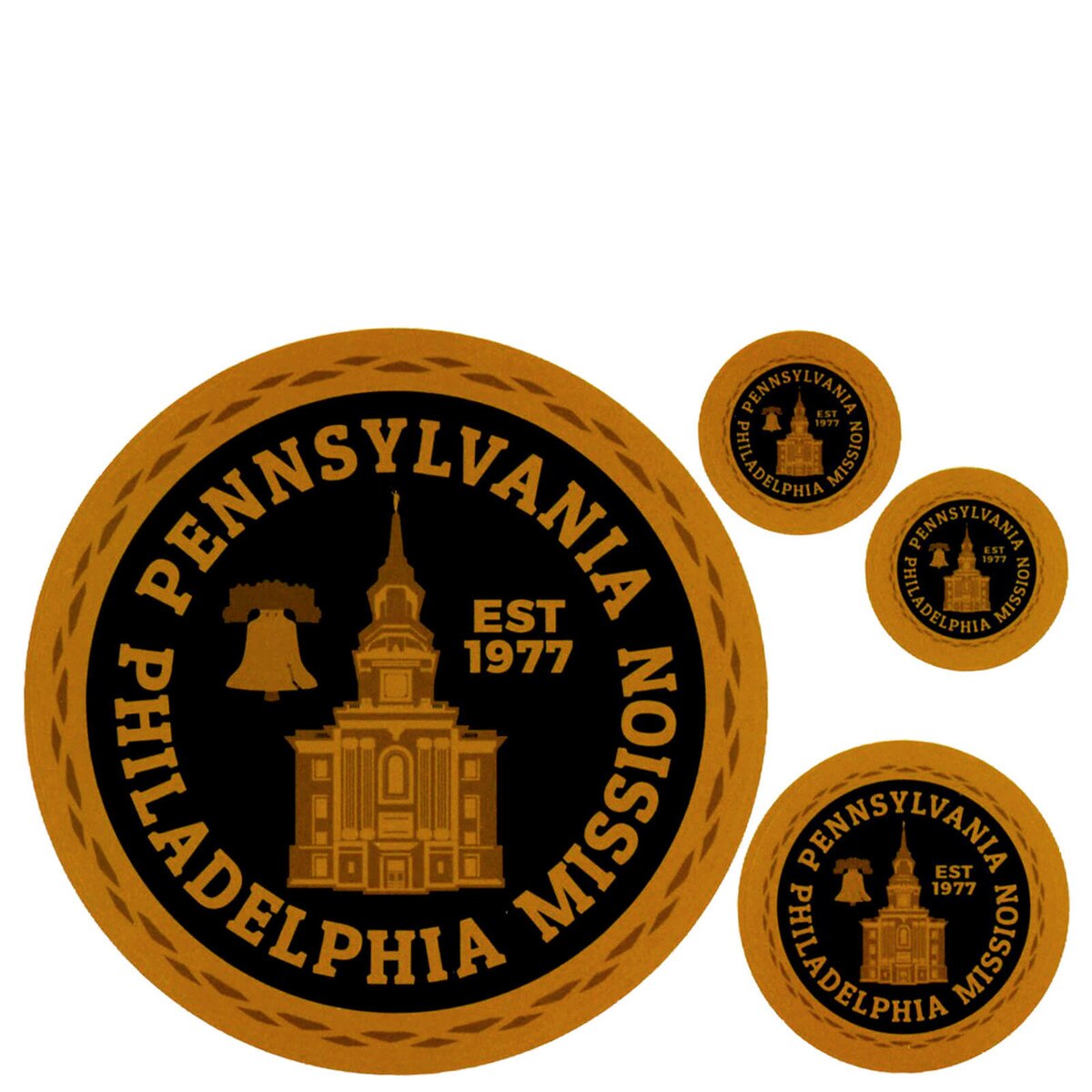 Pennsylvania Philadelphia Mission Decals - 4 Pack