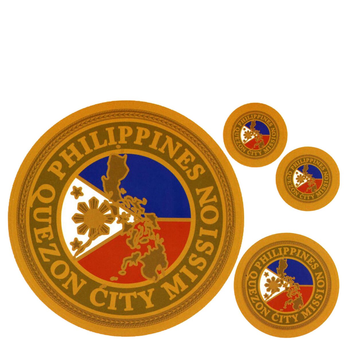 Philippines Quezon City Mission Decals - 4 Pack