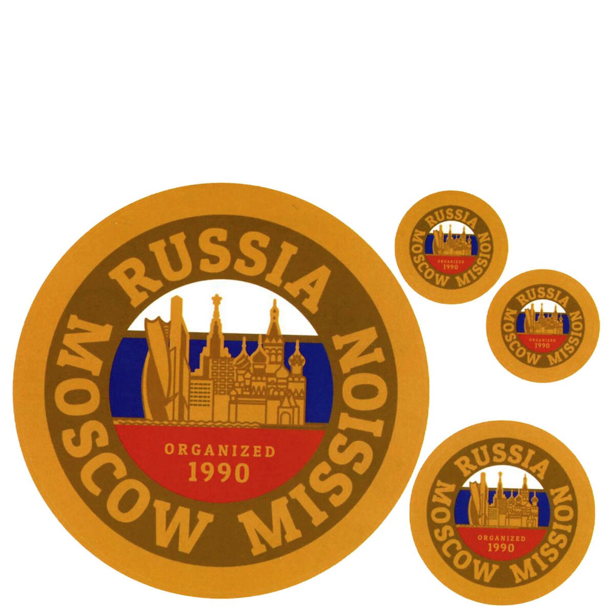 Russia Moscow Mission Decals - 4 Pack