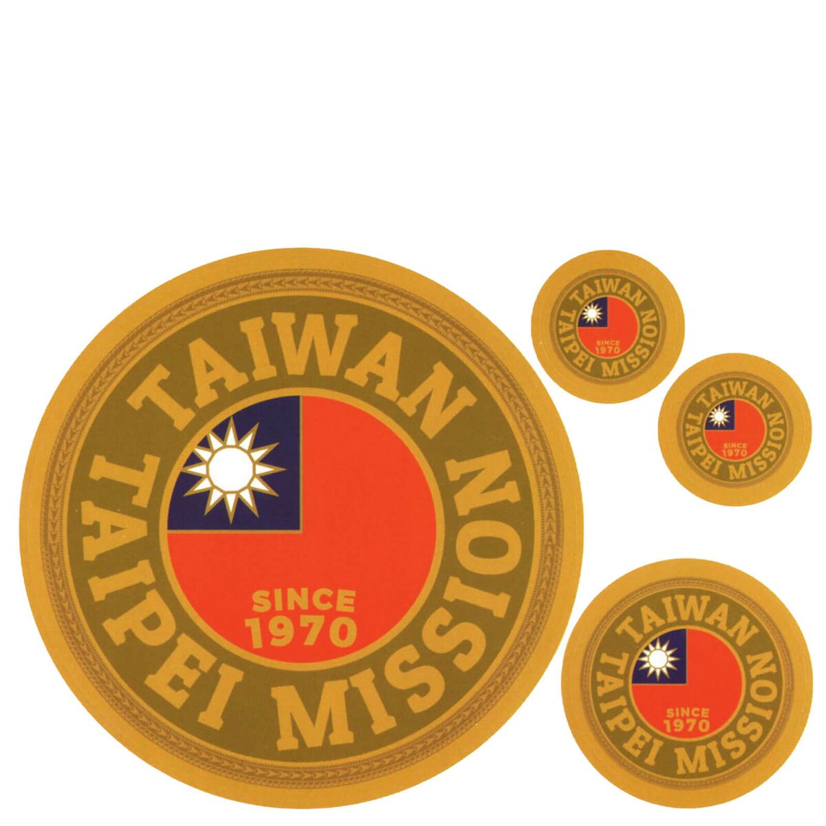 Taiwan Taipei Mission Decals - 4 Pack