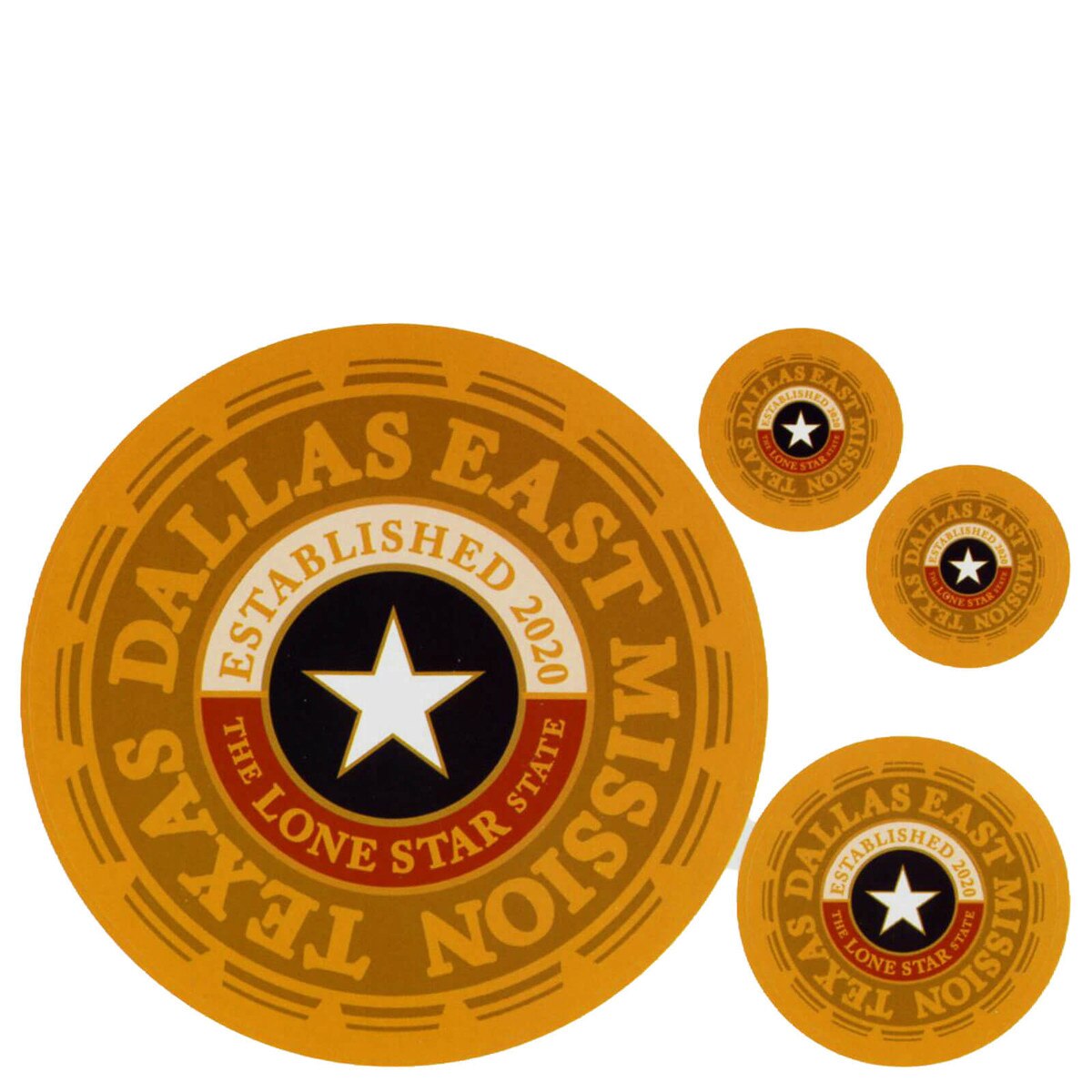 Texas Dallas East Mission Decals - 4 Pack