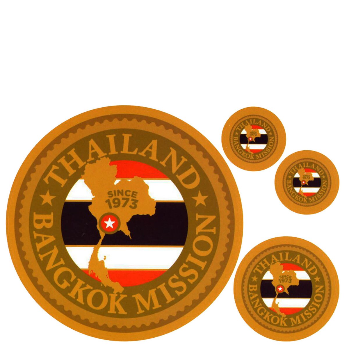 Thailand Bangkok Mission Decals - 4 Pack