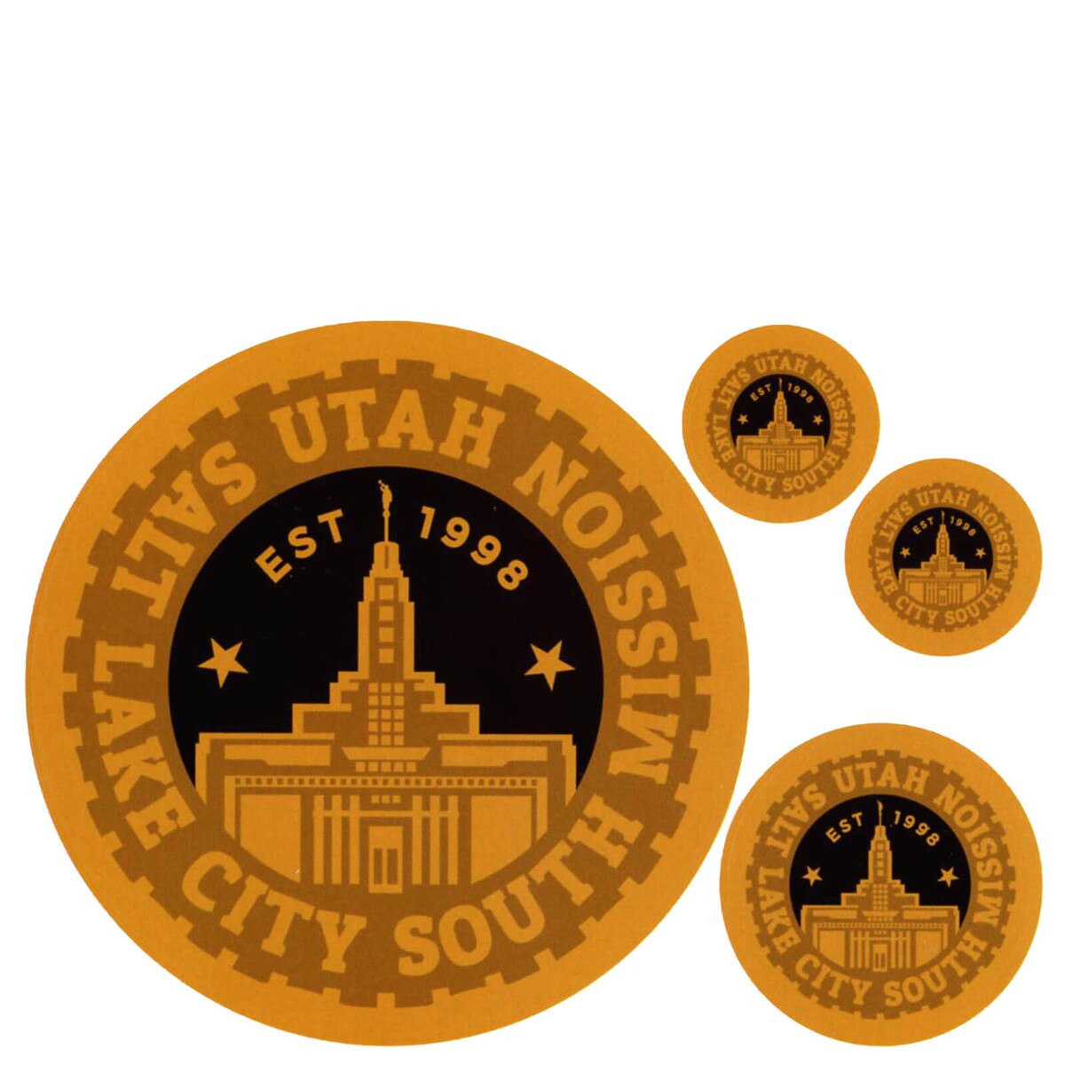Utah Salt Lake City South Mission Decals - 4 Pack