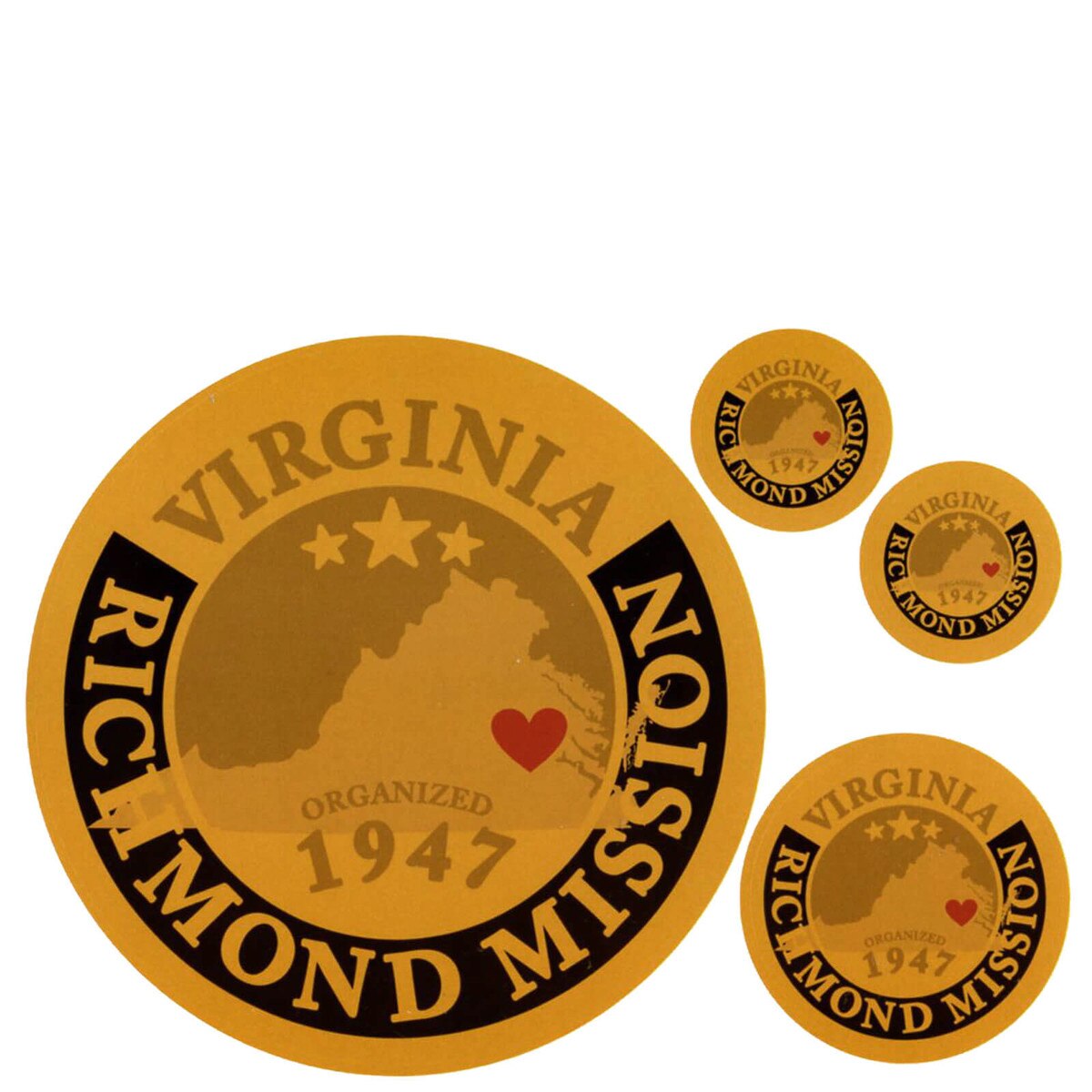 Virginia Richmond Mission Decals - 4 Pack