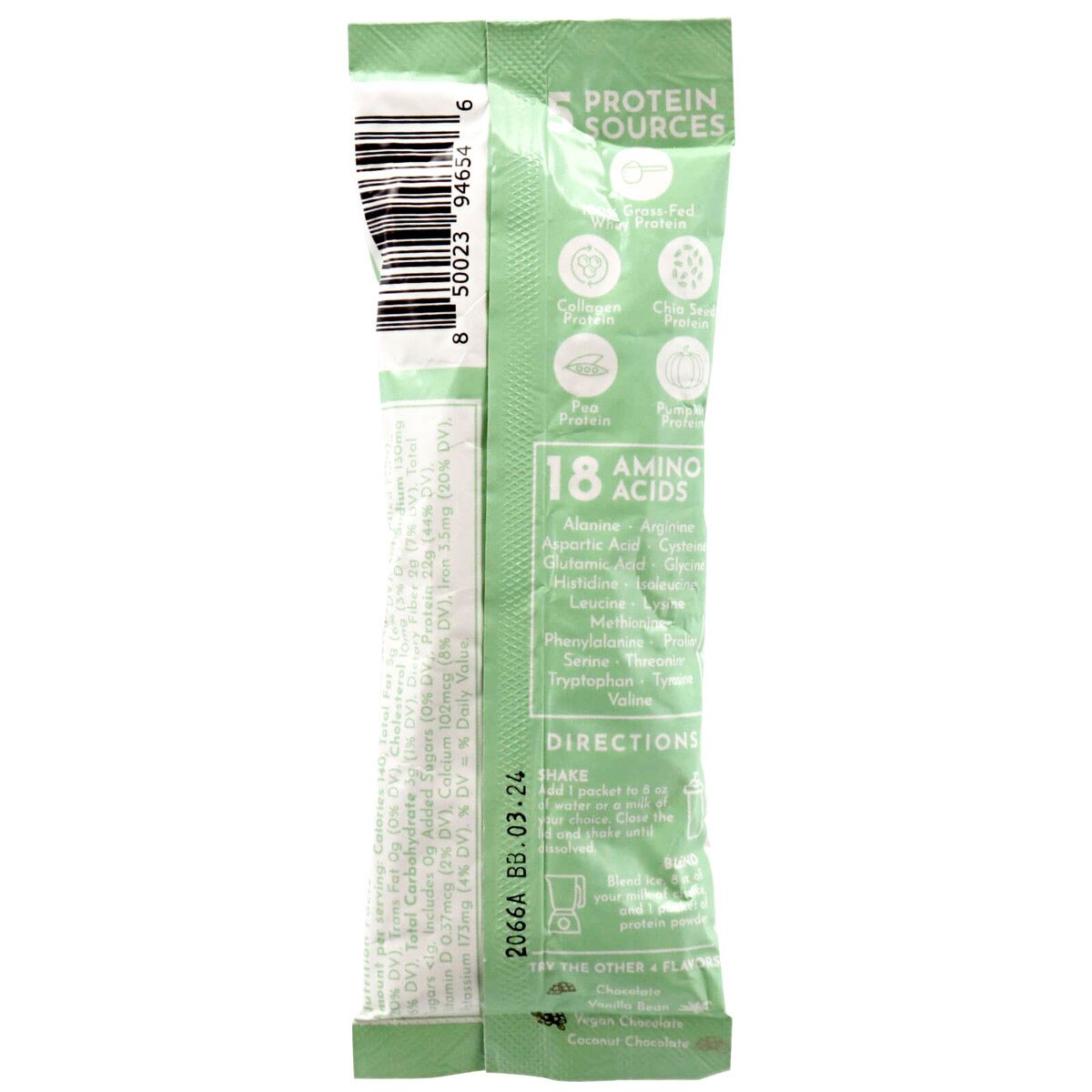 Chocolate Mint Protein Powder Stick 36g - Just Ingredients