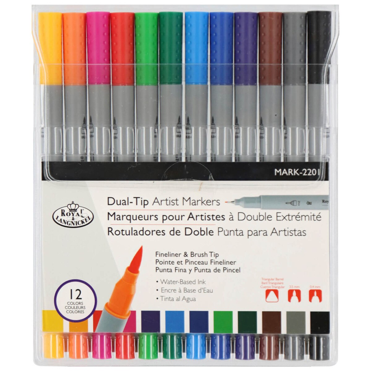Dual Tip Artist Markers - 12 Count