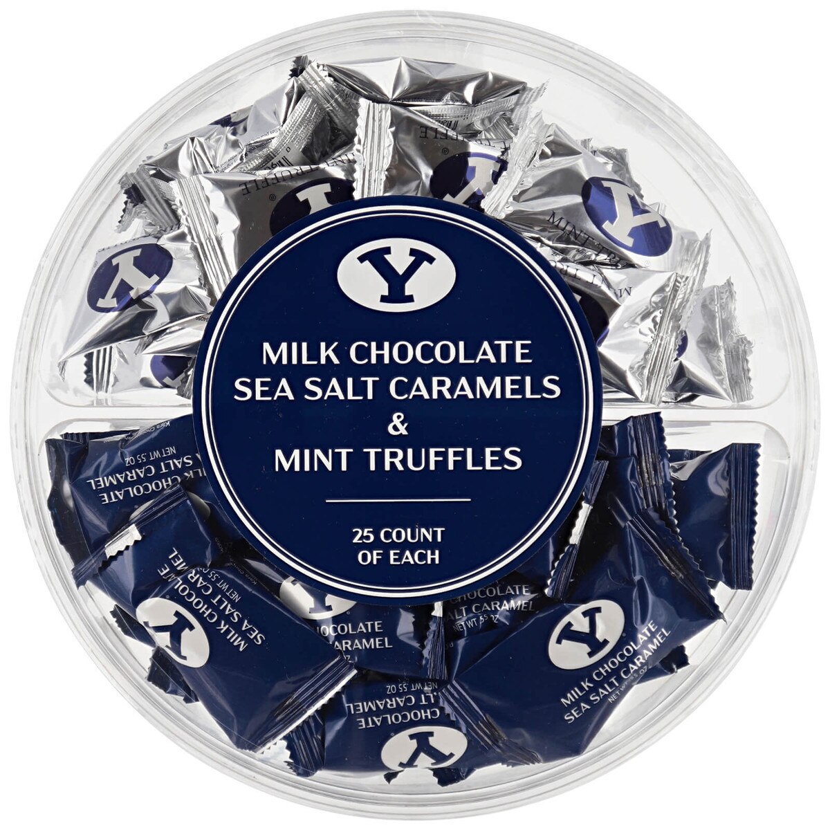 Oval Y Mint Chocolate Truffles and Sea Salt Caramels - 50 Pieces