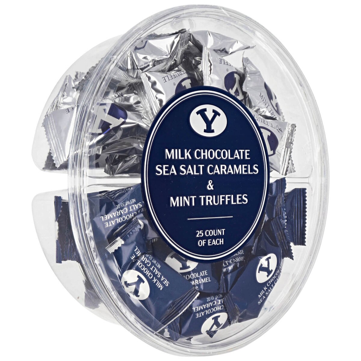 Oval Y Mint Chocolate Truffles and Sea Salt Caramels - 50 Pieces