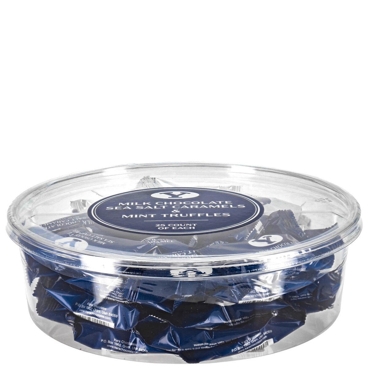 Oval Y Mint Chocolate Truffles and Sea Salt Caramels - 50 Pieces
