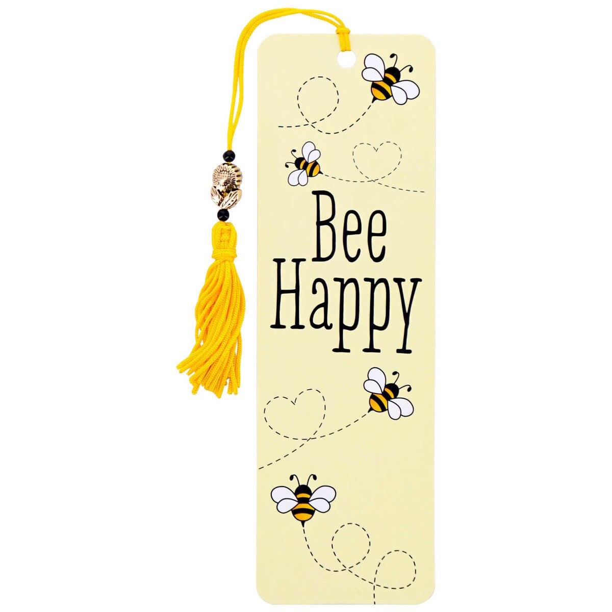 Bee Happy Beaded Bookmark