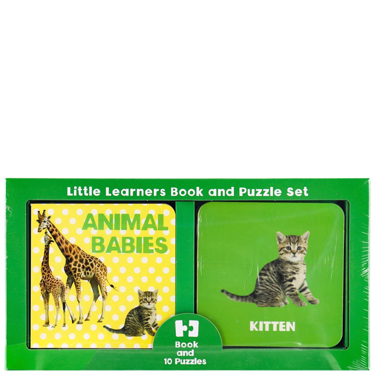 Animal Babies Book and Puzzle Set