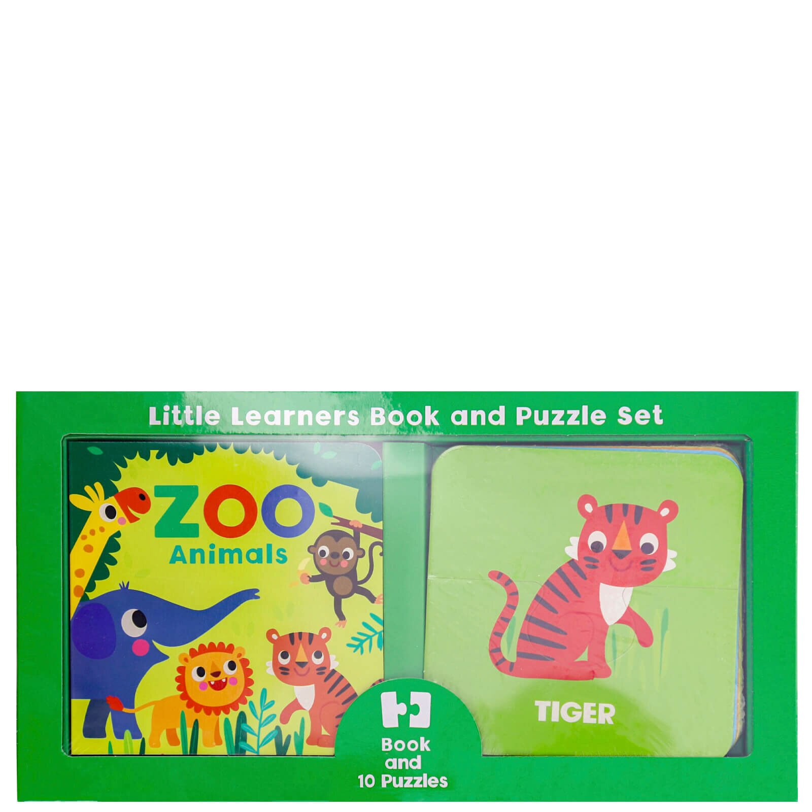 Zoo Animals Book And Puzzle Set