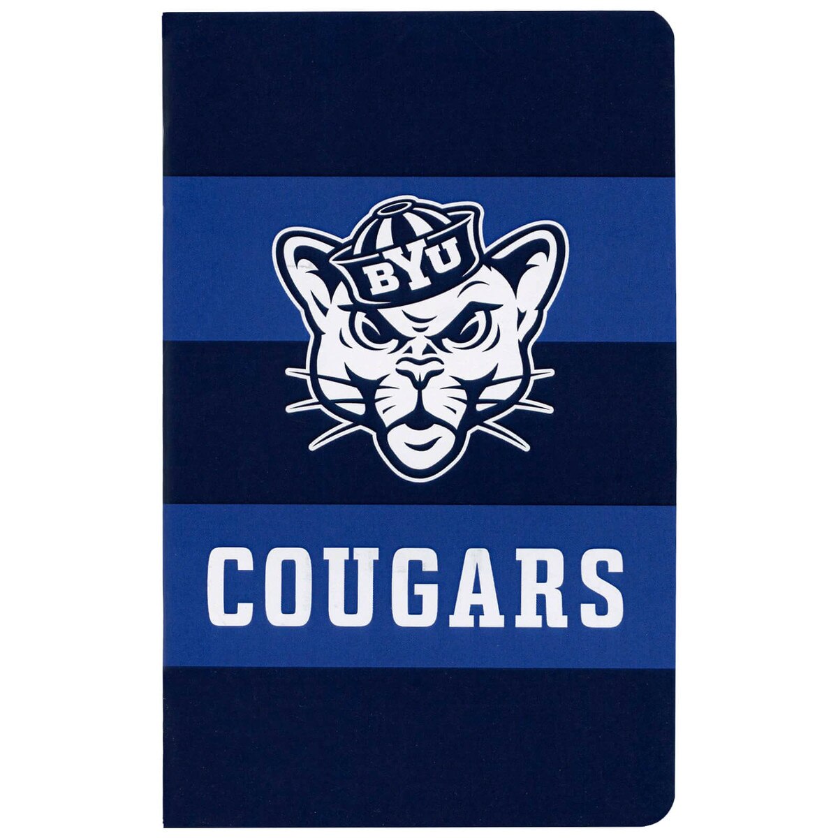 Sailor Hat Cougar Striped Mini BYU Notebook - 5.5" x 3.5"
