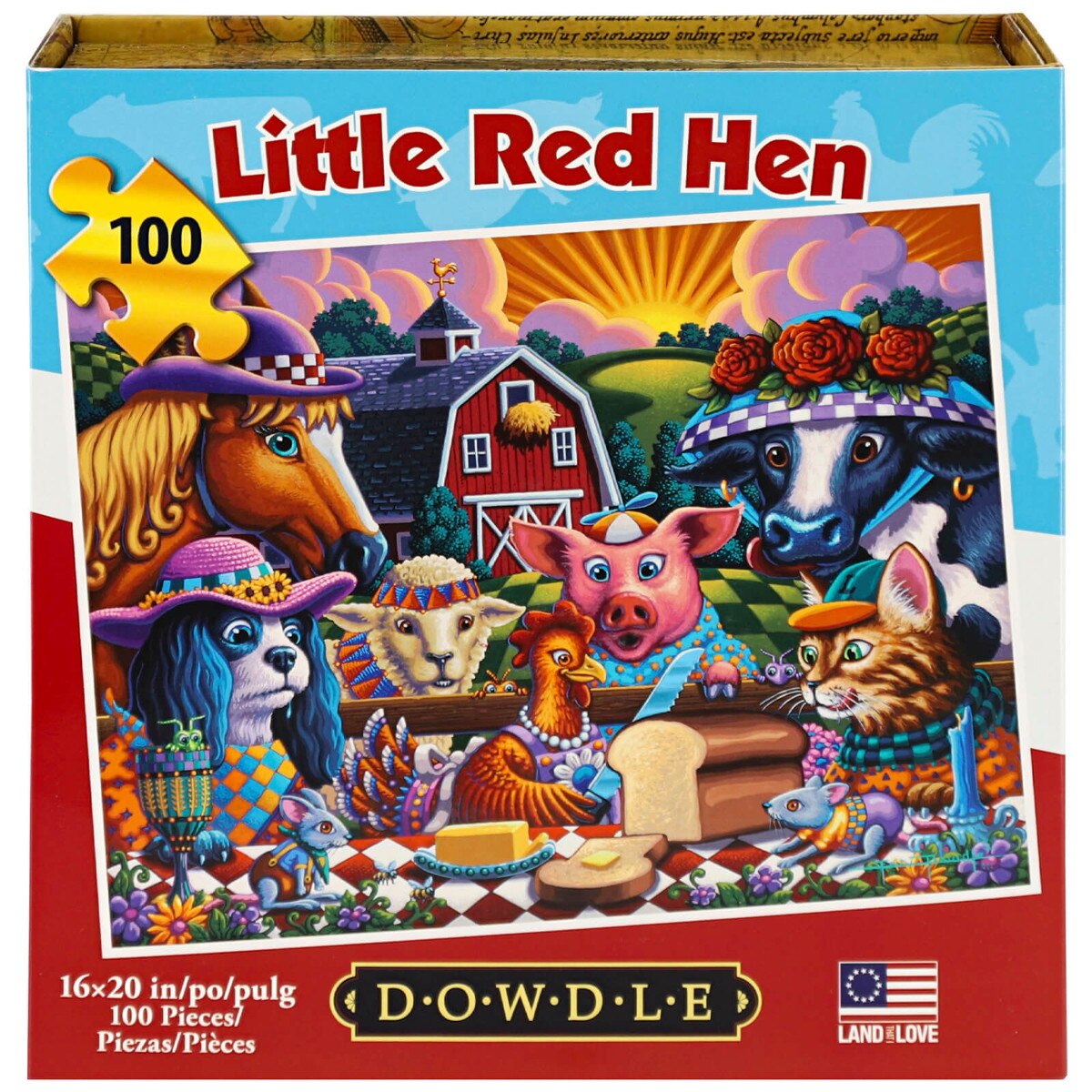 Dowdle Little Red Hen Puzzle - 100 Piece