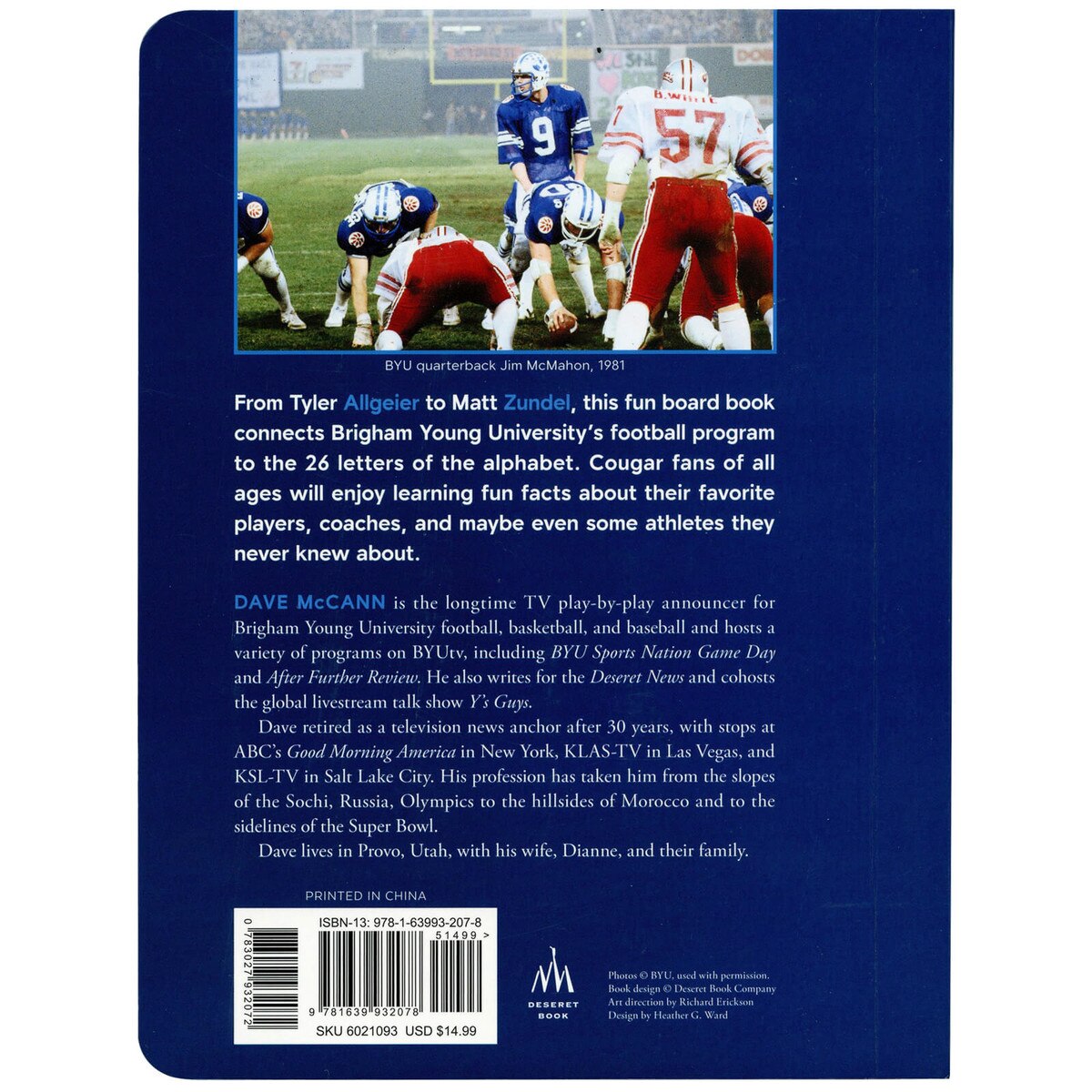 C Is For Cougar: A BYU Football ABC Book By Dave McCann
