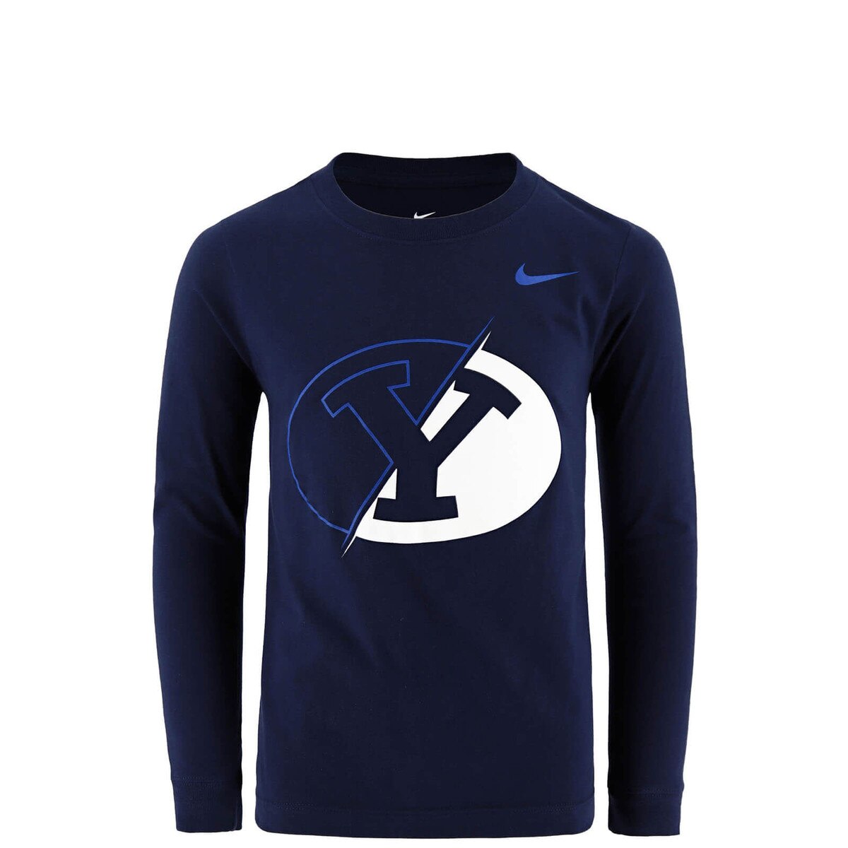 Youth Oval Y BYU Long Sleeve Shirt - Nike