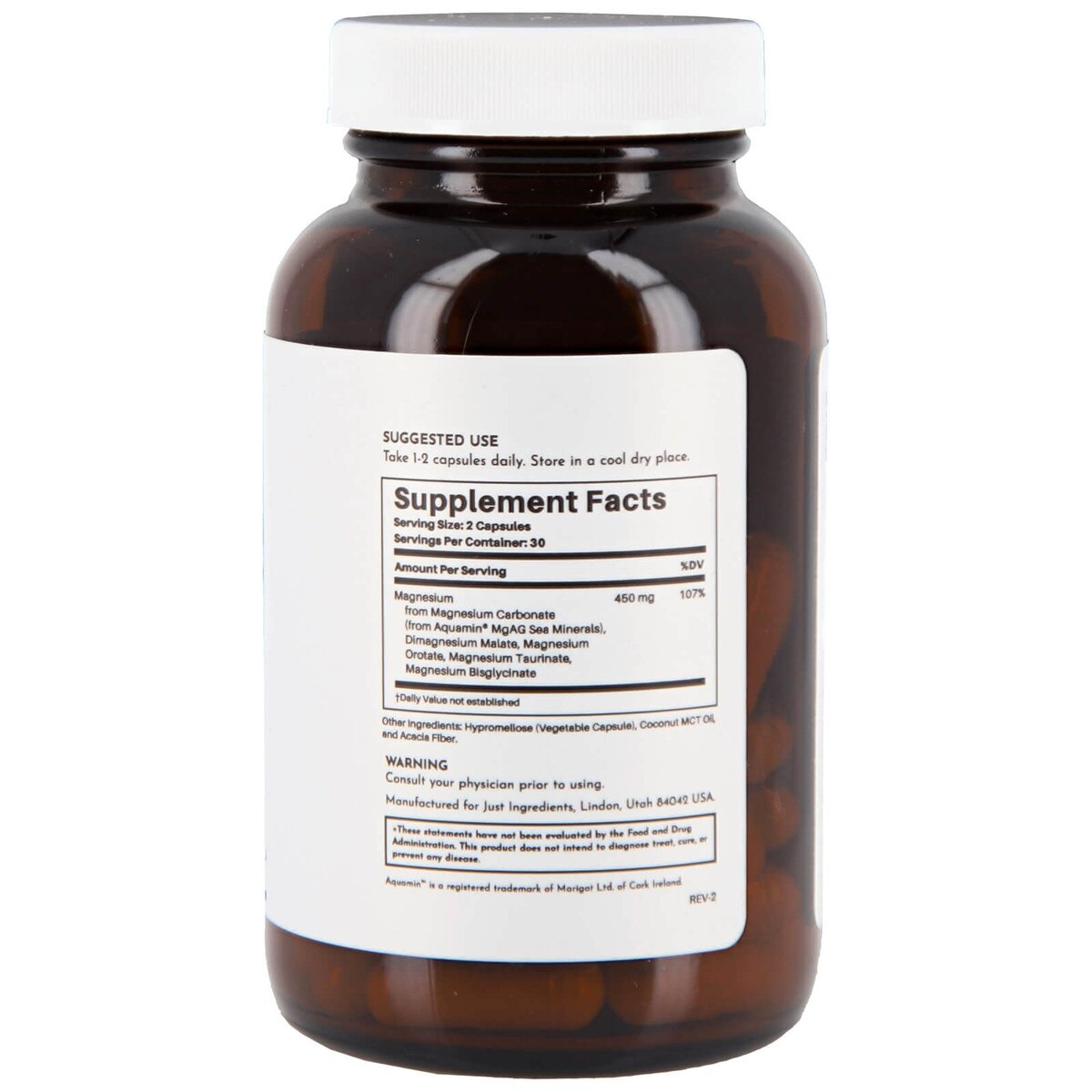 Magnesium Complex Supplement 60 Capsules - Just Ingredients