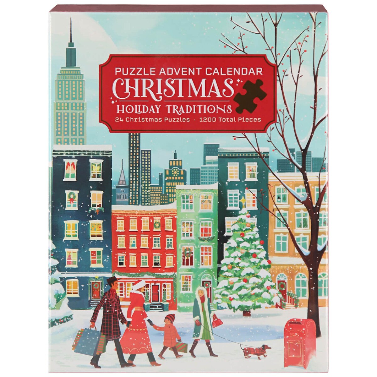 Christmas Holiday Traditions Puzzle Advent Calendar - 24 Puzzles