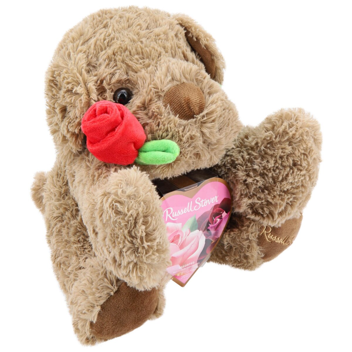 Russell Stover Milk & Dark Chocolates With Coco Pup Plush
