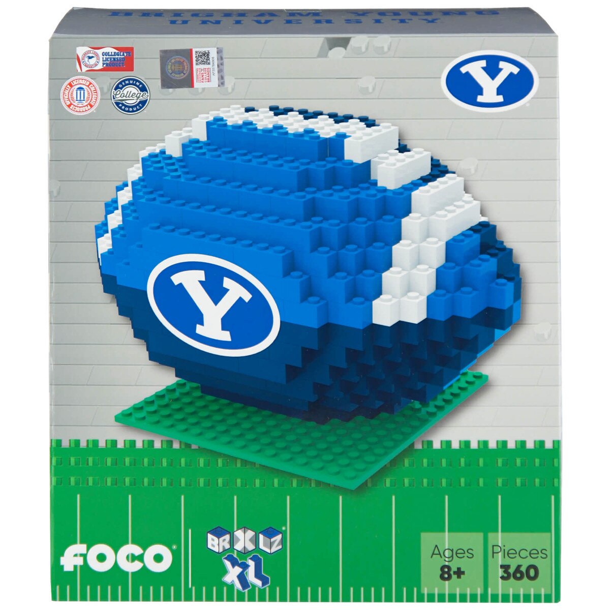 Mini Brick Oval Y BYU Football - BRXLZ