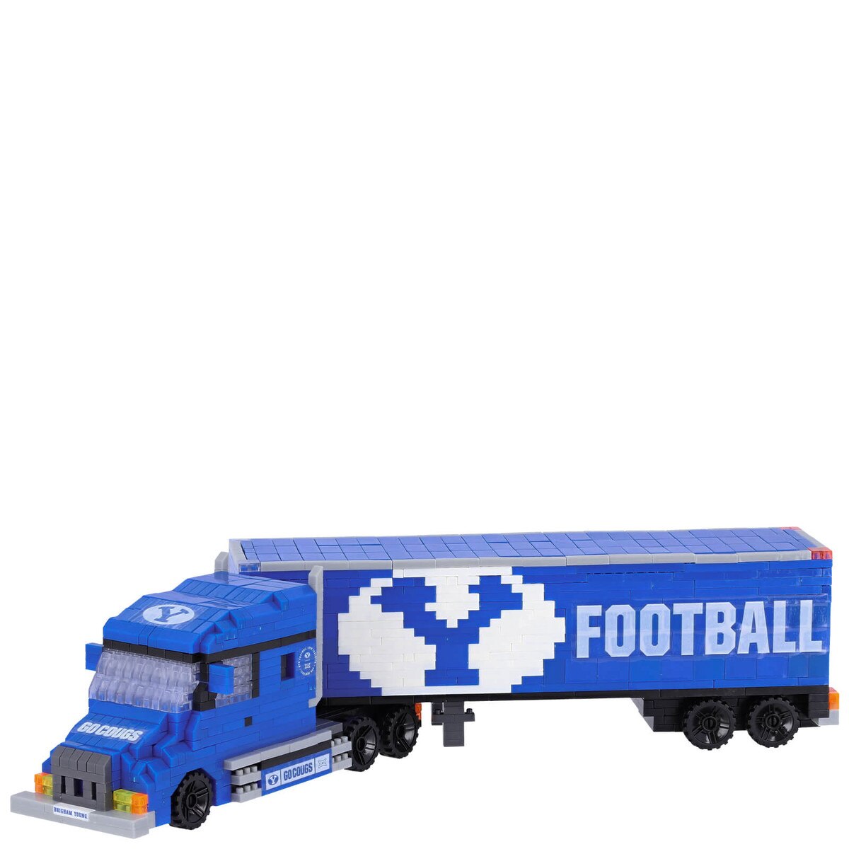 Mini-Brick Oval Y BYU Football Truck - BRXLZ