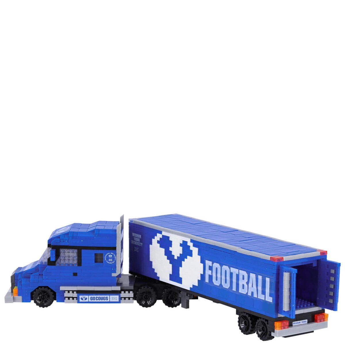 Mini-Brick Oval Y BYU Football Truck - BRXLZ