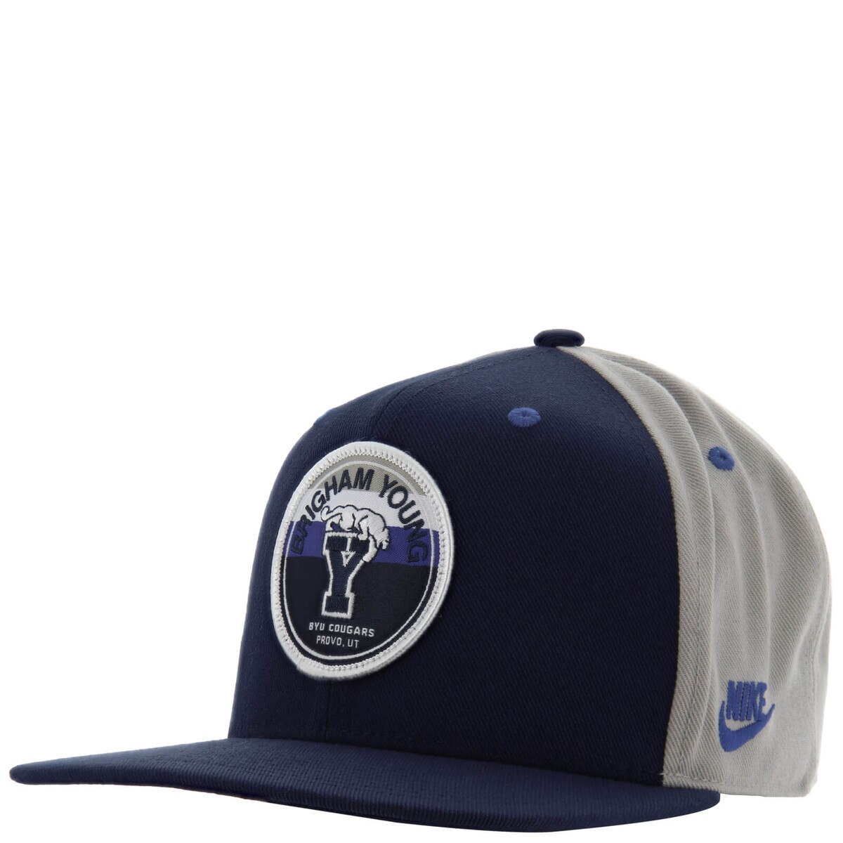 Retro Cougar Over Block Y BYU Flat Bill Hat - Nike