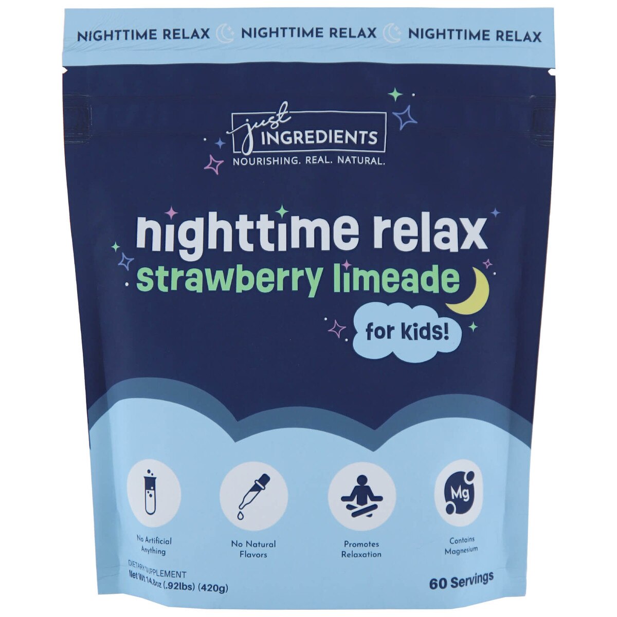 Kids Strawberry Limeade Nighttime Relax Drink Mix - Just Ingredients