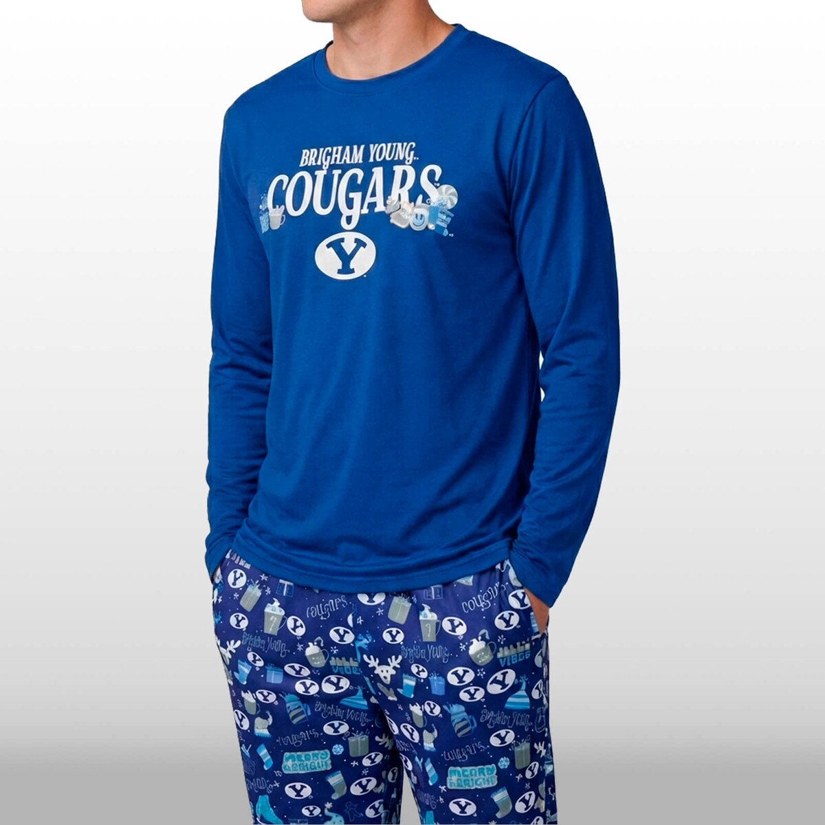 Christmas Long Sleeve BYU Pajama Set - Concepts Sport