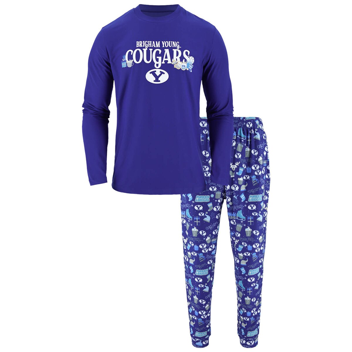 Christmas Long Sleeve BYU Pajama Set - Concepts Sport